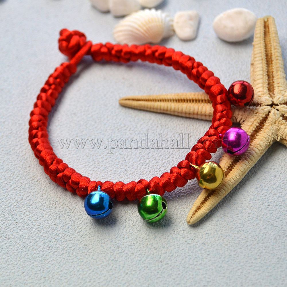 Nylon Threads Braided Bracelet with Bell Charms | Pandahall Inspiration ...