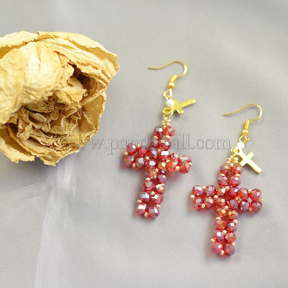 Red Gemstone Cross Earrings | Pandahall Inspiration Projects