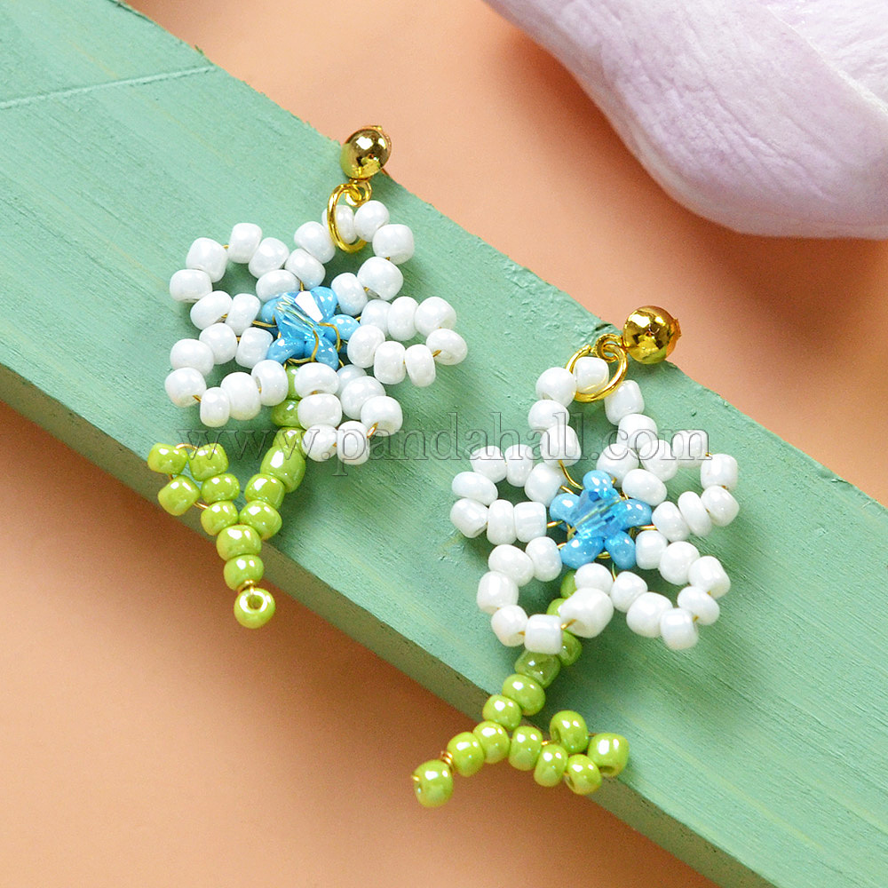 Seed Beads Daisy Earrings | Pandahall Inspiration Projects