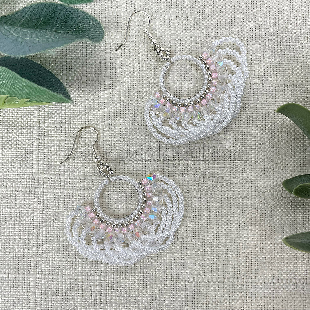 PandaHall Selected Tutorial on Seed Beaded Hoop Dangle Earrings ...