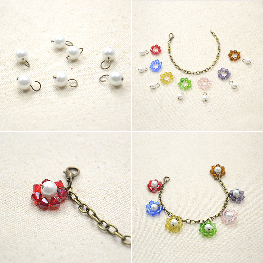 Beaded Flower Charm Bracelet | Pandahall Inspiration Projects