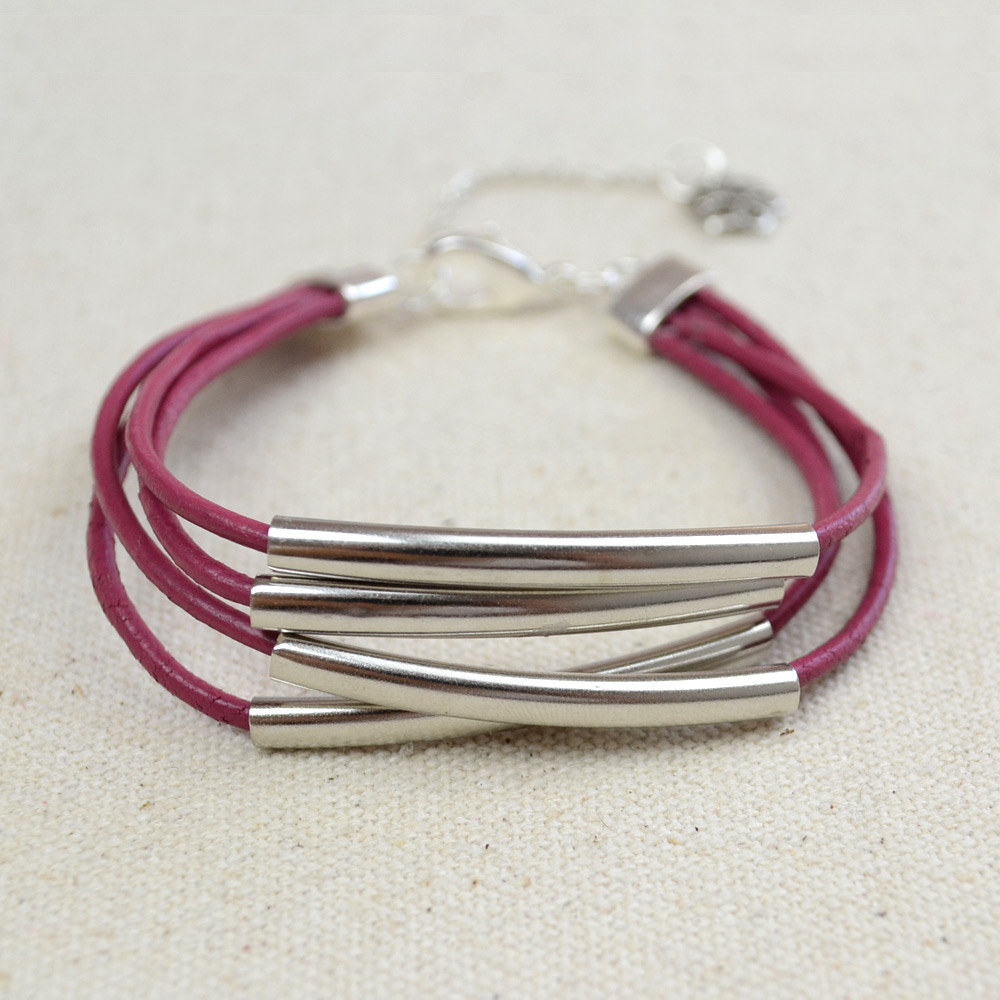 Four Strands Leather Cord Bracelet | Pandahall Inspiration Projects