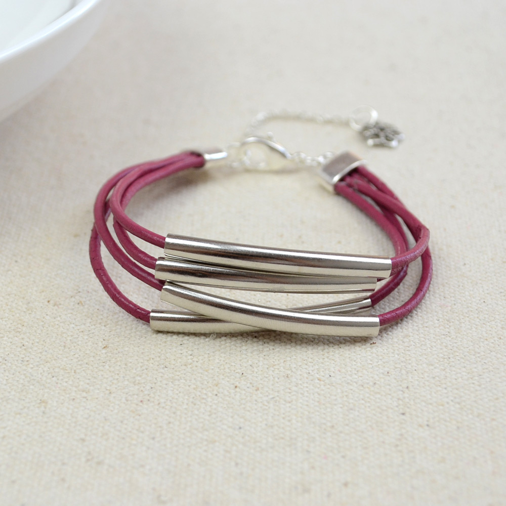 Four Strands Leather Cord Bracelet | Pandahall Inspiration Projects