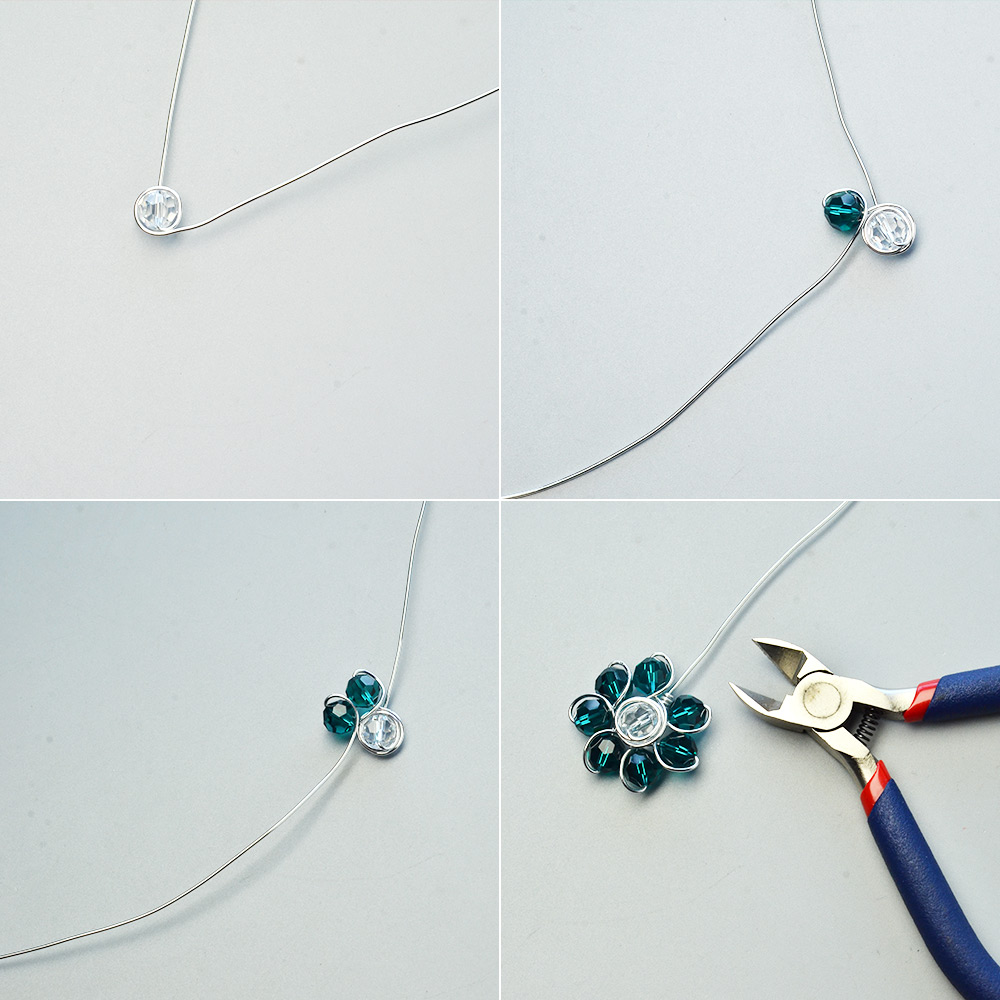 Sunflower Glass Beads Wire Wrapped Earrings | Pandahall Inspiration ...