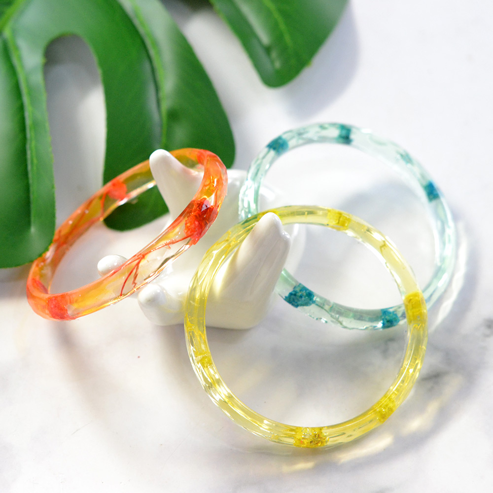 Clear Resin Bangles | Pandahall Inspiration Projects