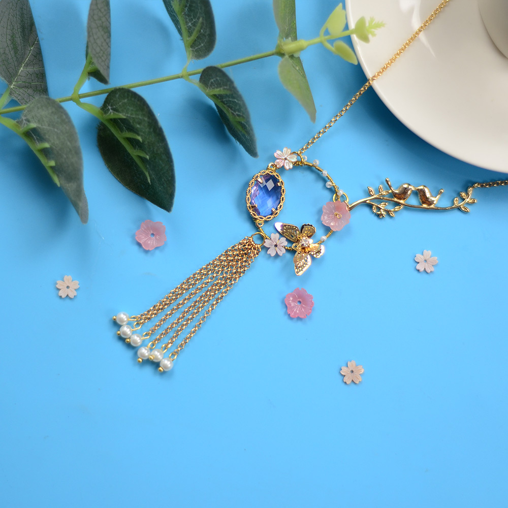 Spring Golden Tassel Necklace | Pandahall Inspiration Projects
