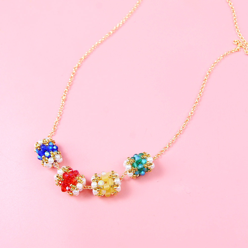 Colorful Column Shaped Beaded Necklace | Pandahall Inspiration Projects